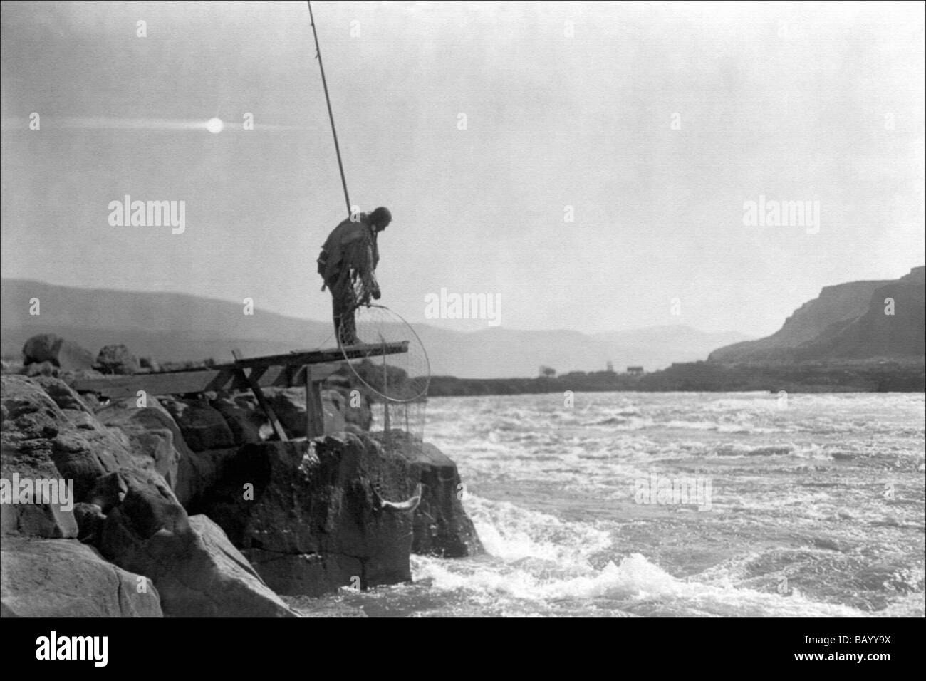 Wishham Fishing Platform Stock Photo - Alamy