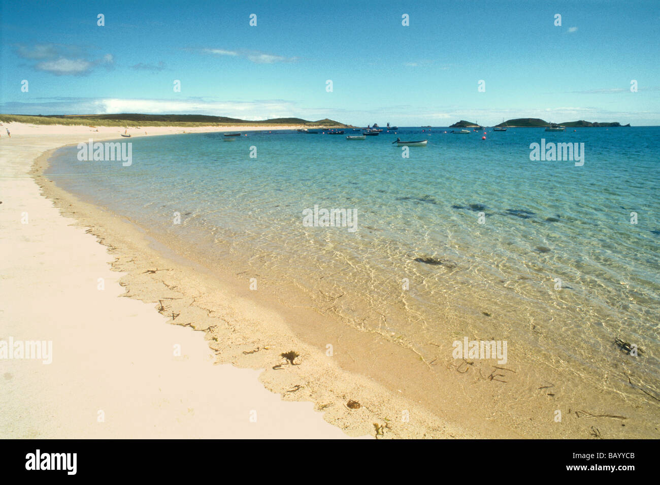 Higher Town Bay at St Martins island Isles of Scilly England UK Stock ...