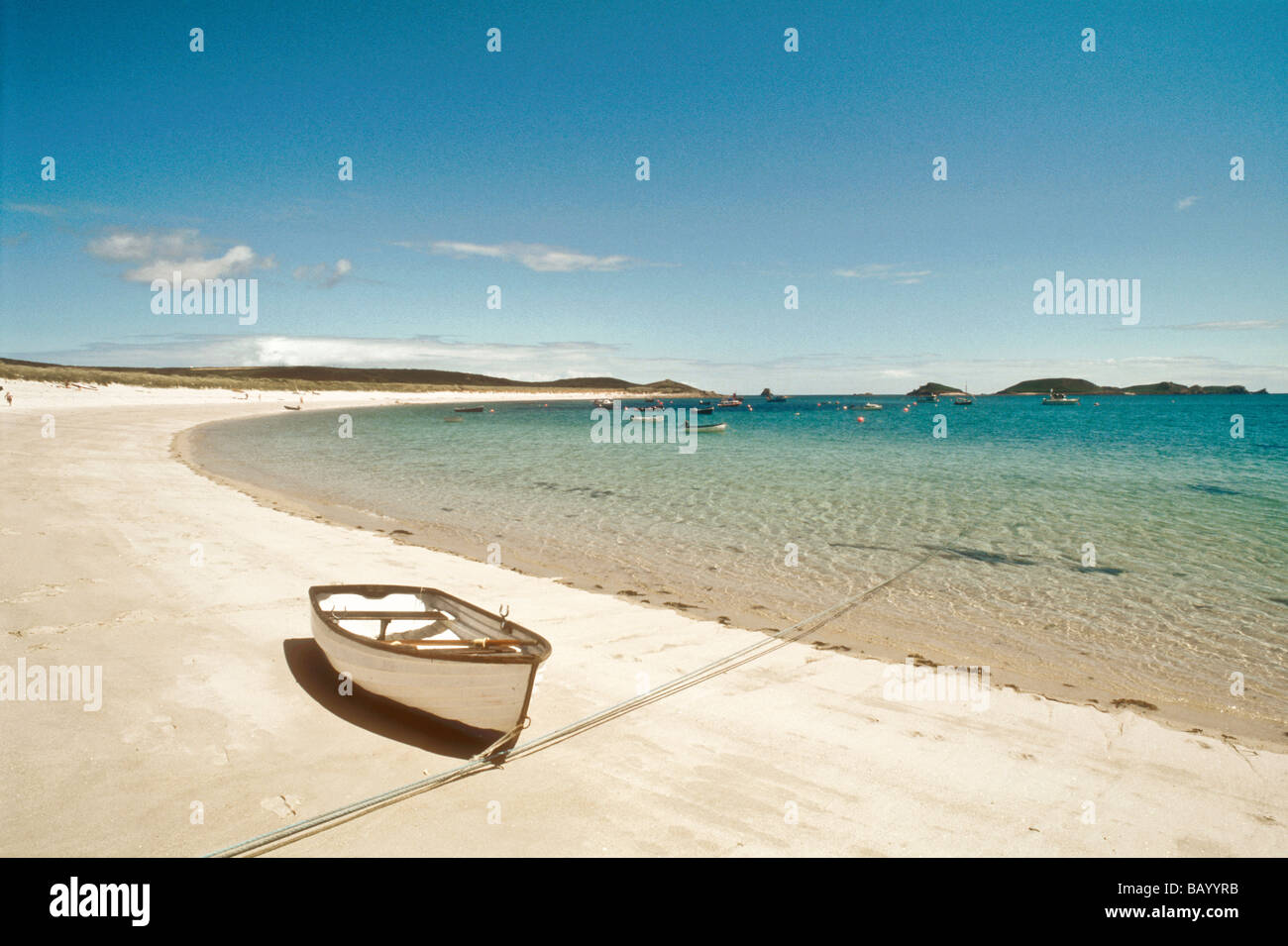 Higher Town Bay at St Martins island Isles of Scilly England UK Stock ...