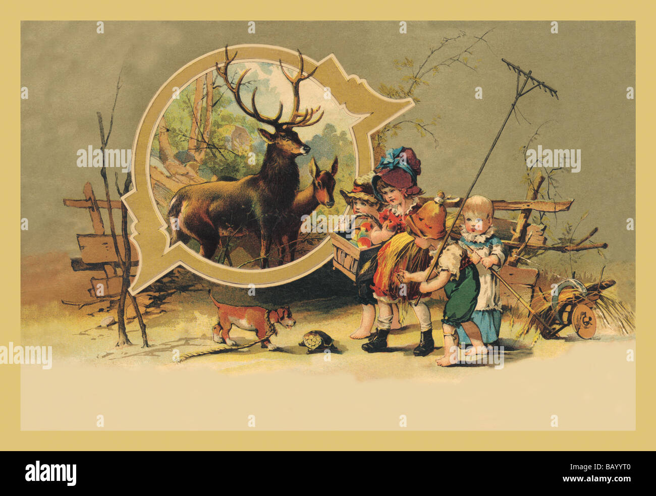 A Buck and Children Stock Photo - Alamy