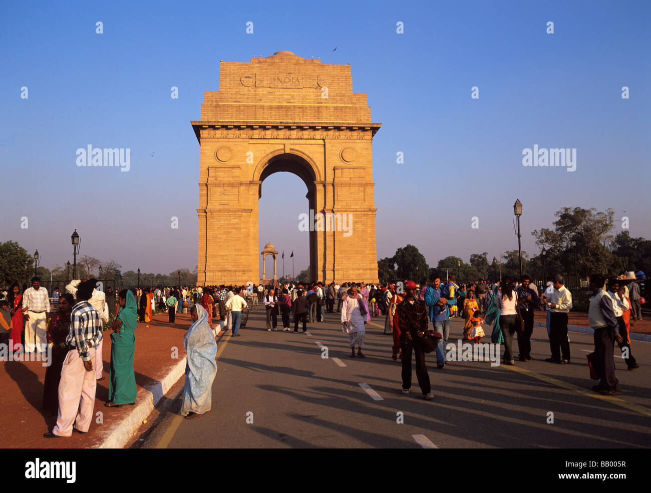 India Gate at the eastern end of Rajpath; New Delhi, India Stock Photo ...