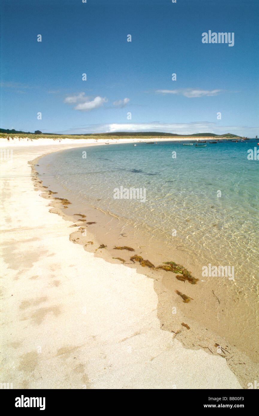 Higher Town Bay at St Martins island Isles of Scilly England UK Stock ...