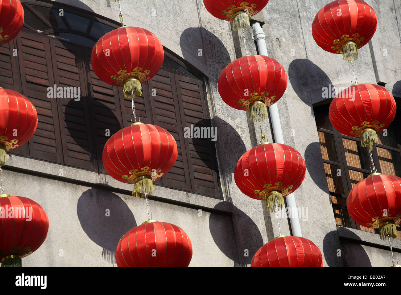 Asia, Macau, Red Lanterns Stock Photo - Alamy
