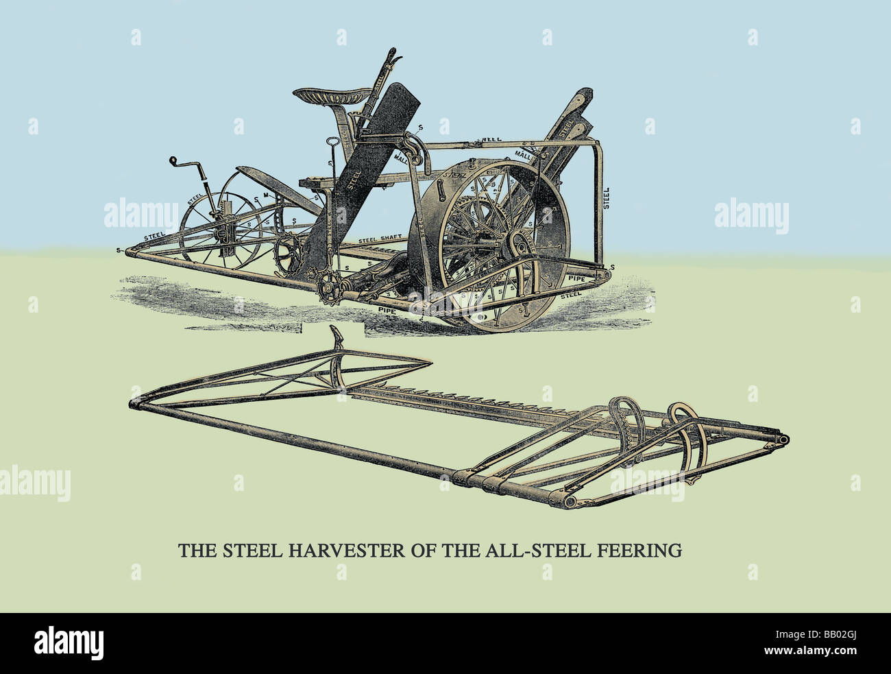 The Steel Harvester of the All-Steel Feering Stock Photo - Alamy