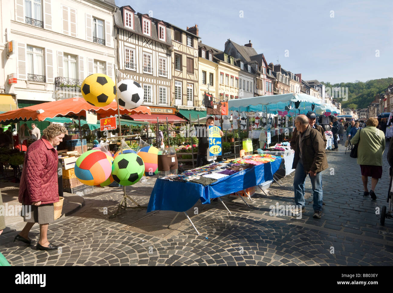 Market Pont Audemer Normandy France Stock Photo - Alamy