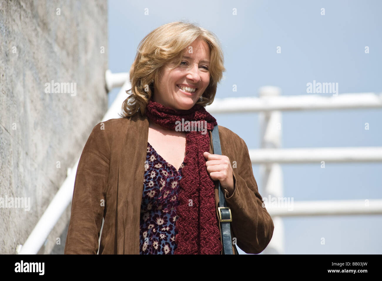 Emma thompson and director joel hopkins hi-res stock photography and ...