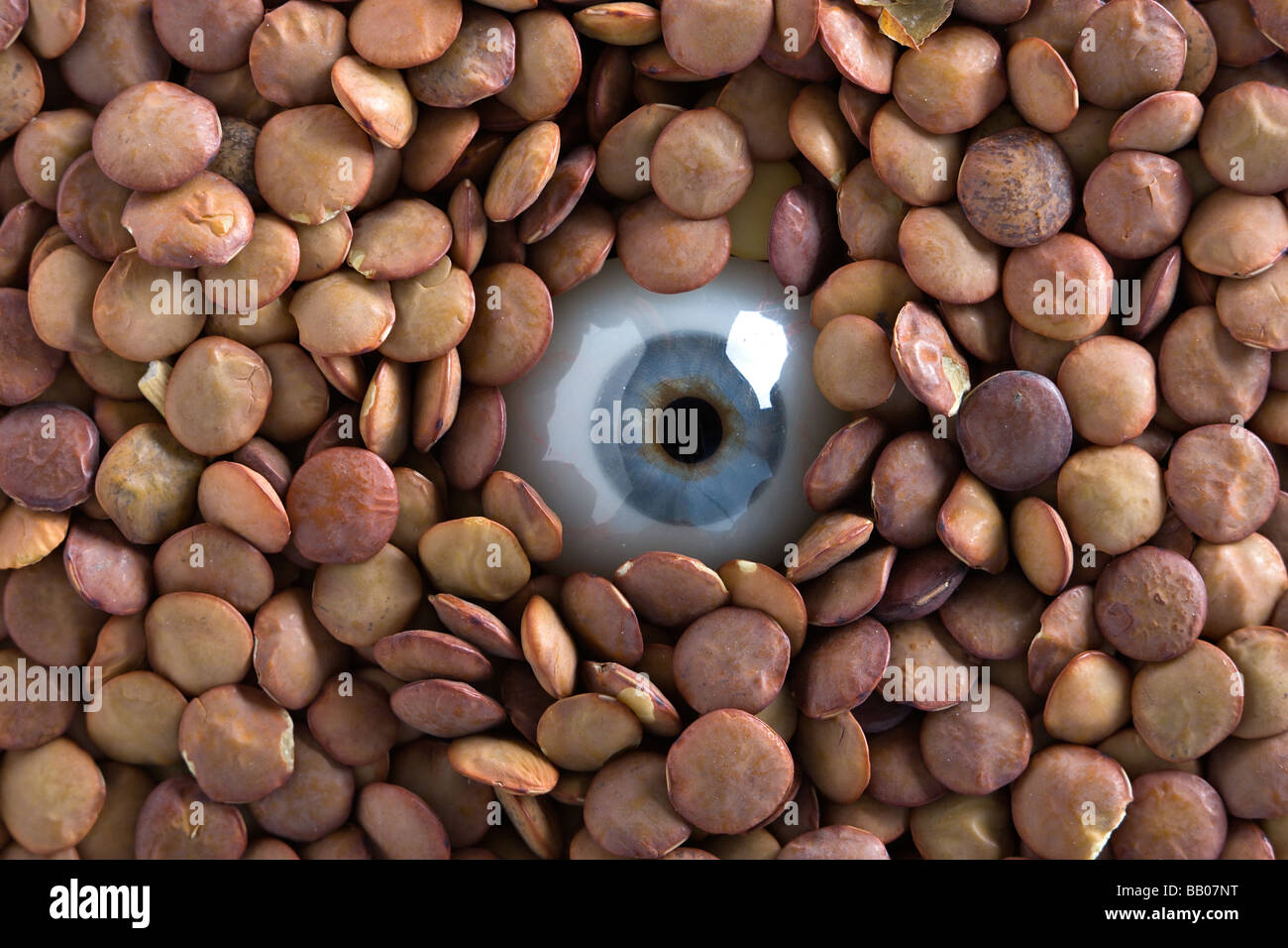 closeup of human eye on lentils background Stock Photo - Alamy