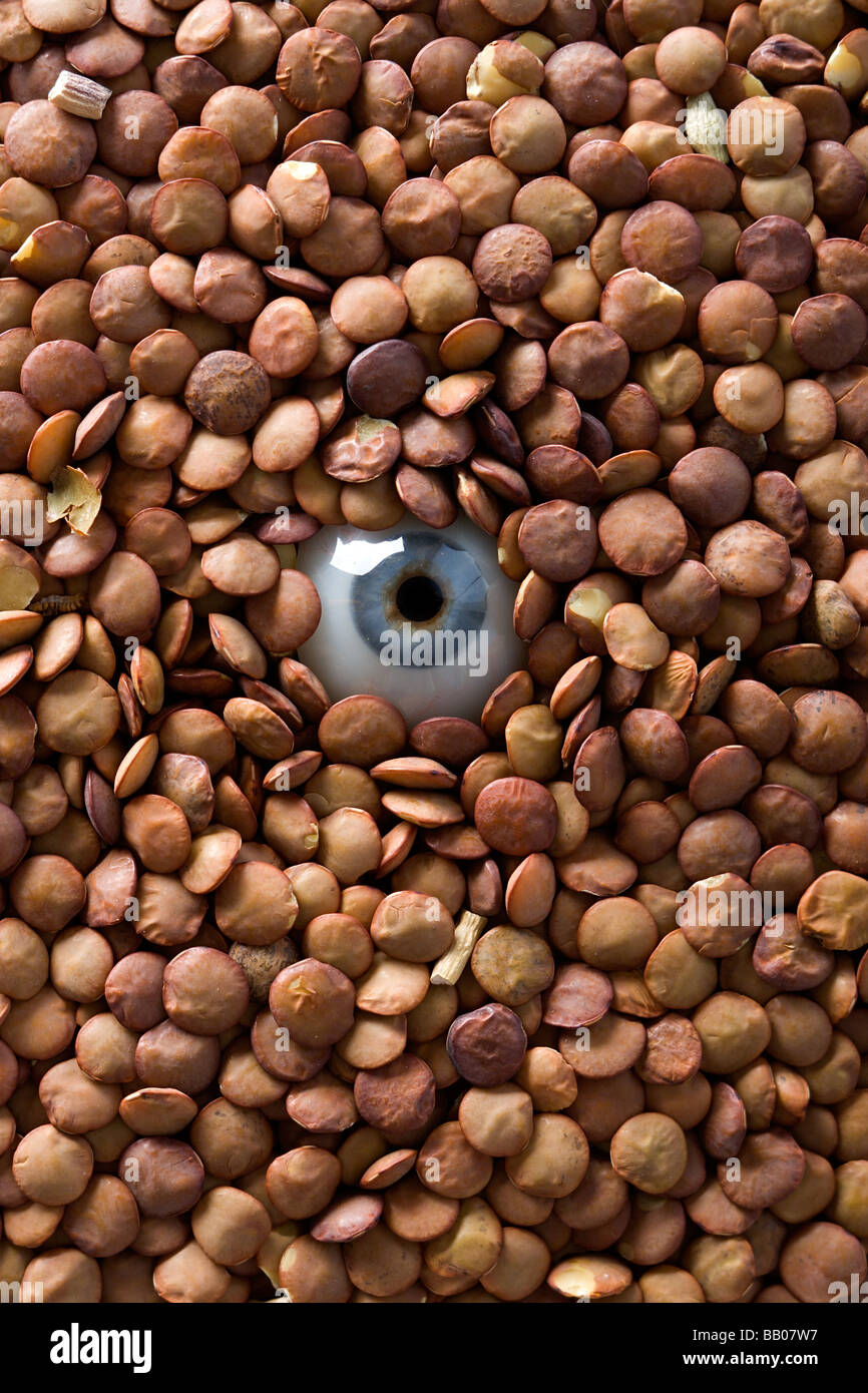 closeup of human eye on lentils background Stock Photo - Alamy
