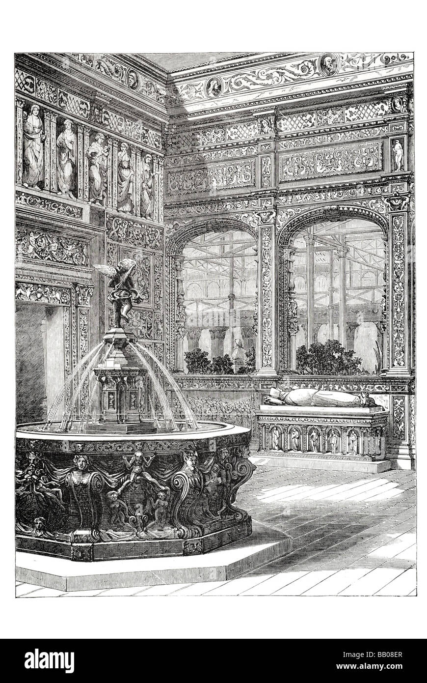 the renaissance court at the crystal palace sydenham Stock Photo - Alamy