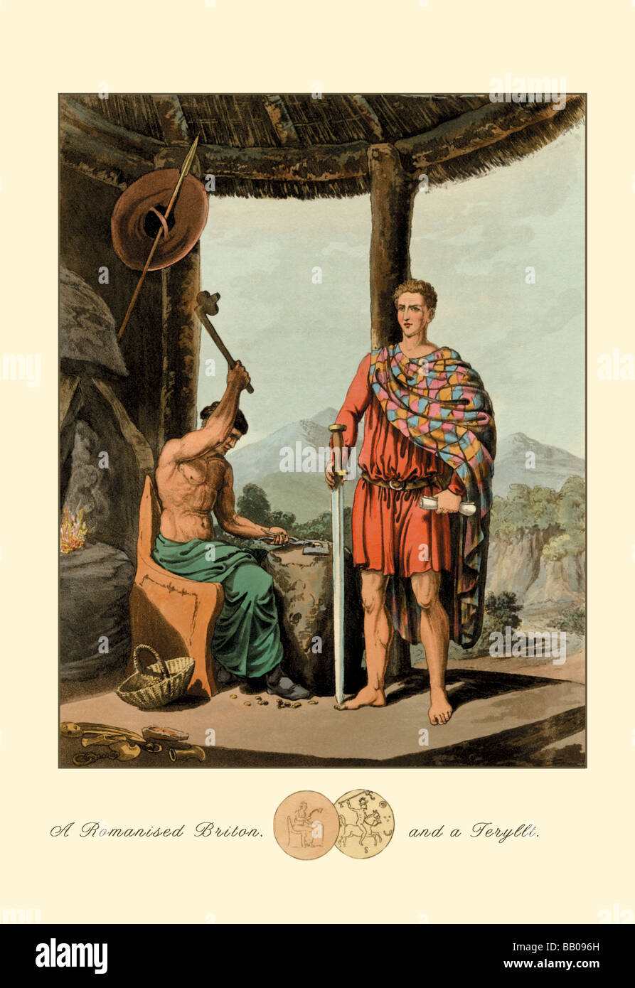 A Romanised Briton and a Feryllt Stock Photo - Alamy