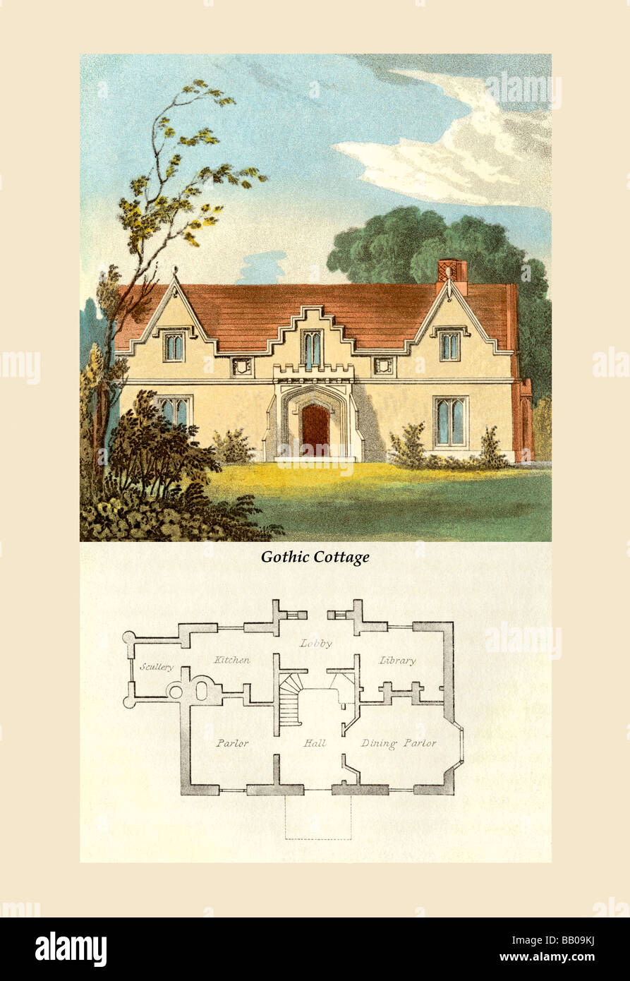 A Gothic Cottage Stock Photo - Alamy