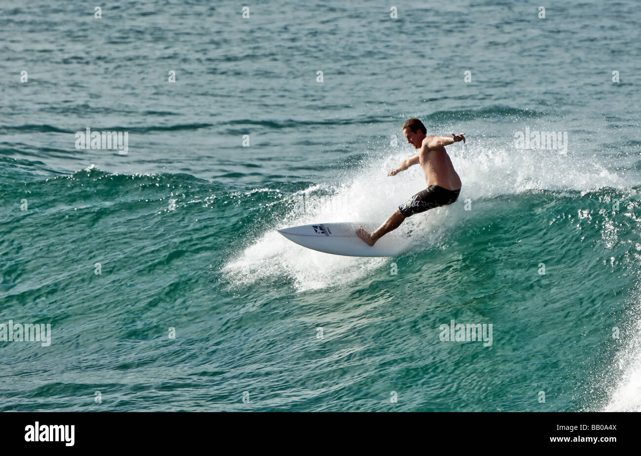 Surfers with surfboards catching waves Stock Photo - Alamy