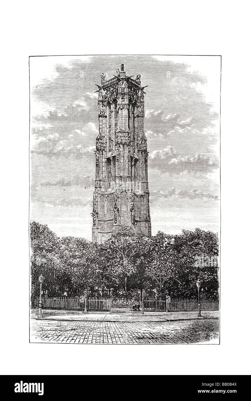 tour de st jacques Saint Jacques Tower Parisian monument Flamboyant ...