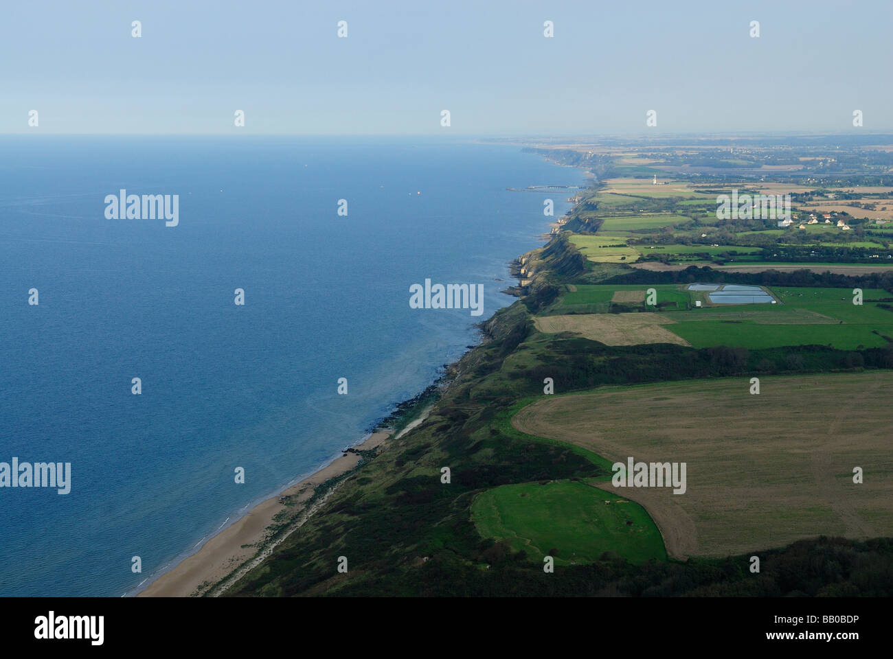 Aerial view of Normandy coast, France Stock Photo - Alamy