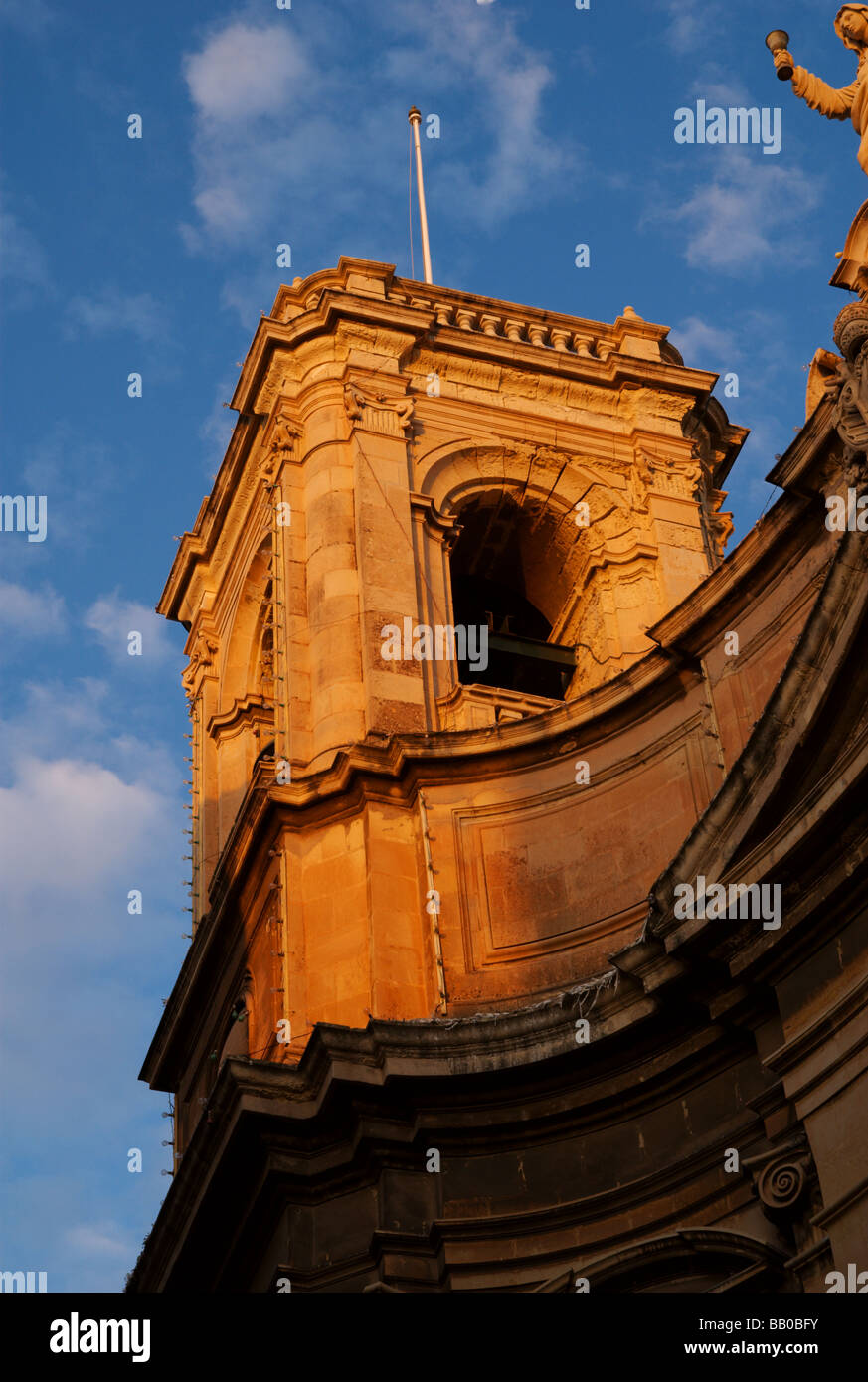 A bell tower in Valletta Malta captured at sunrise Stock Photo - Alamy