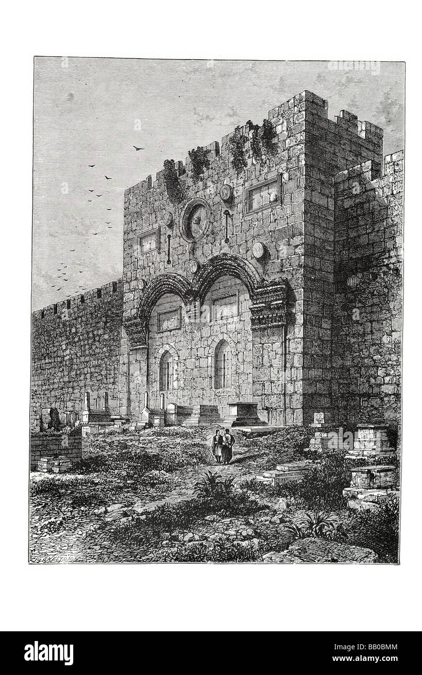 the golden gate Sha'ar Harachamim Walls Jerusalem wall Jews pray Mercy ...
