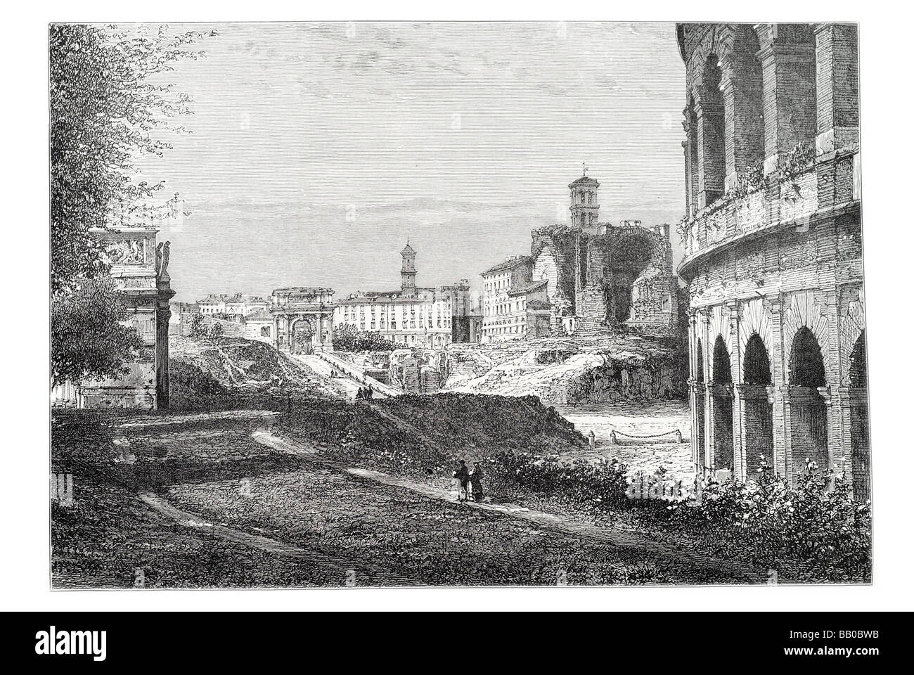 Ancient roman road drawing hi-res stock photography and images - Alamy