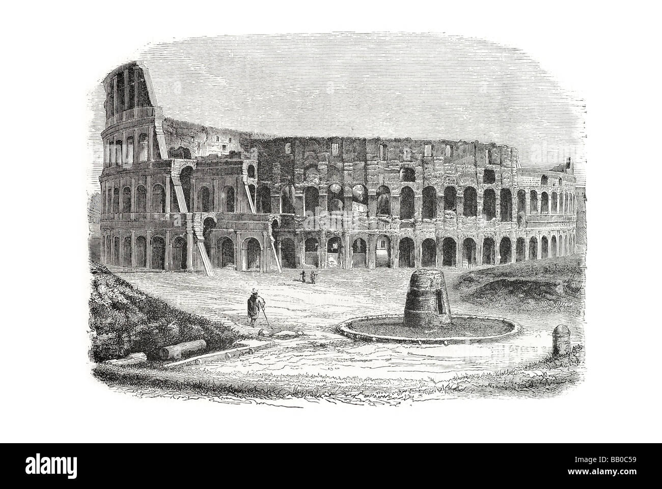 Roman Colosseum 19th Century Stock Photos & Roman Colosseum 19th ...