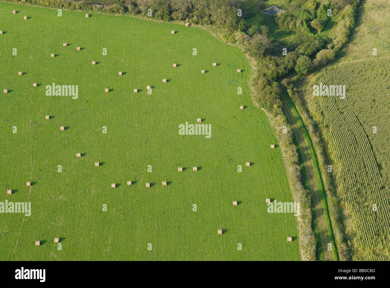 Aerial view of Normandy land, France Stock Photo - Alamy