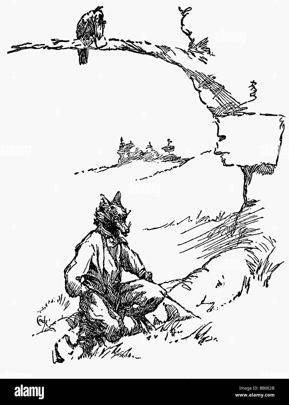 Aesop fable the fox and the crow hi-res stock photography and images ...