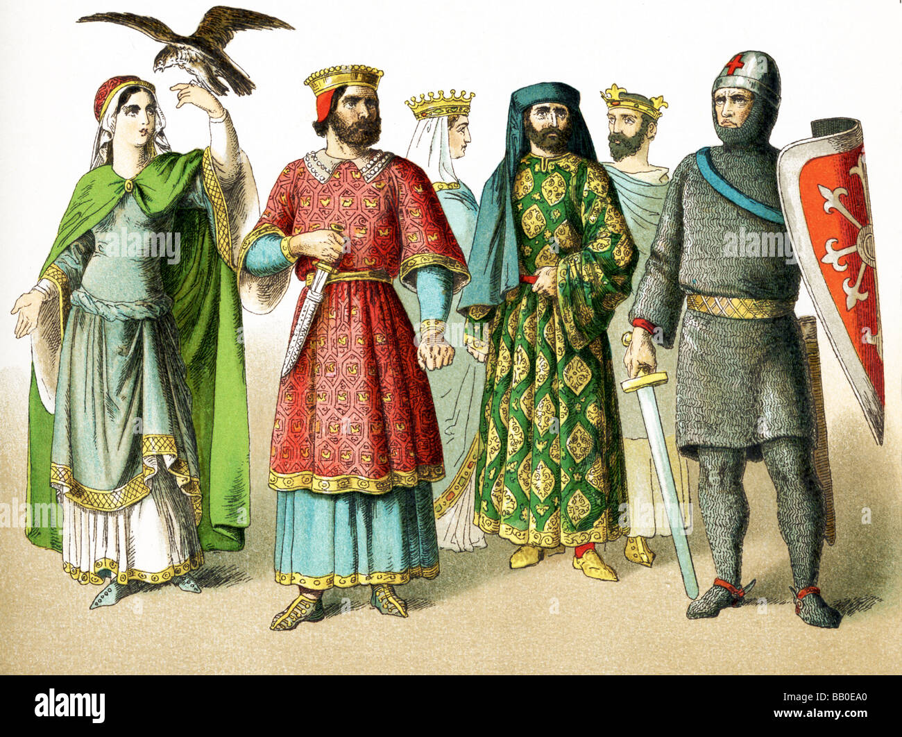 French Clothing in A.D. 1000 Stock Photo - Alamy