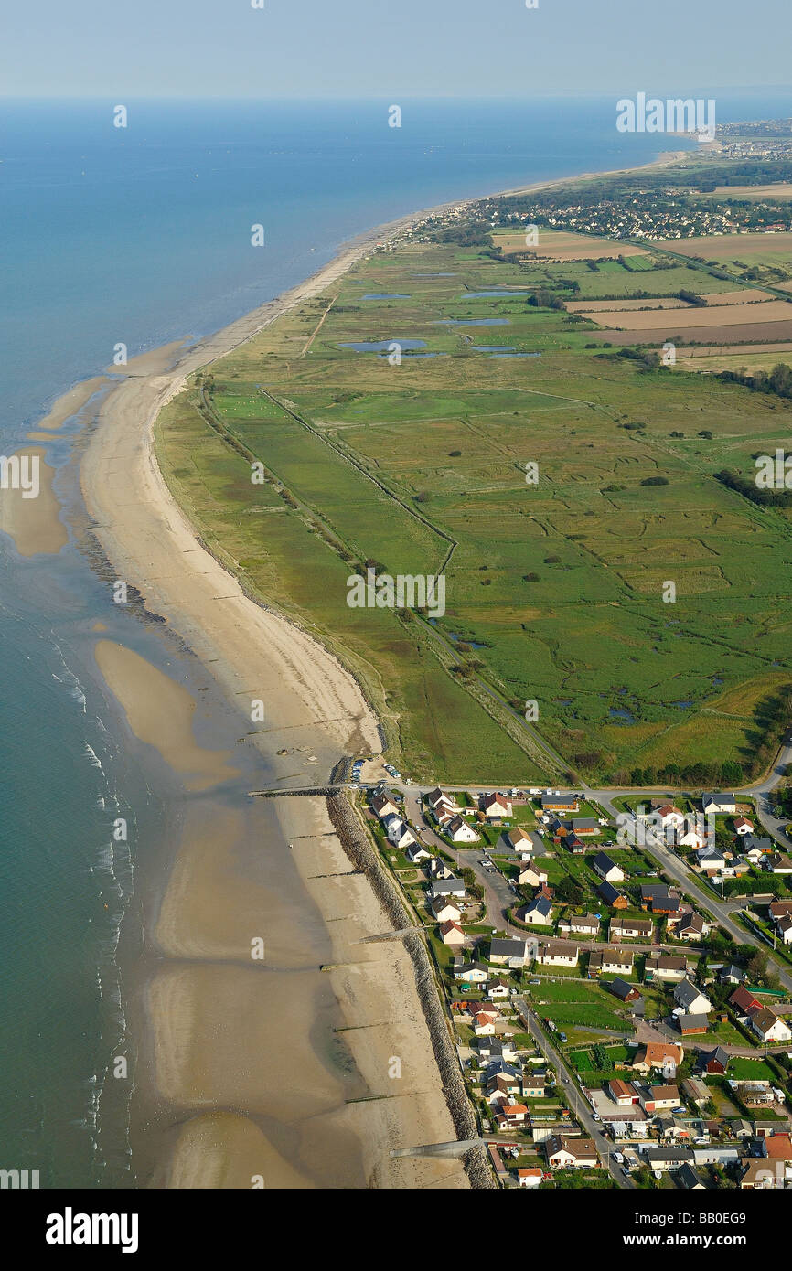 Aerial view of Normandy coast, France Stock Photo - Alamy