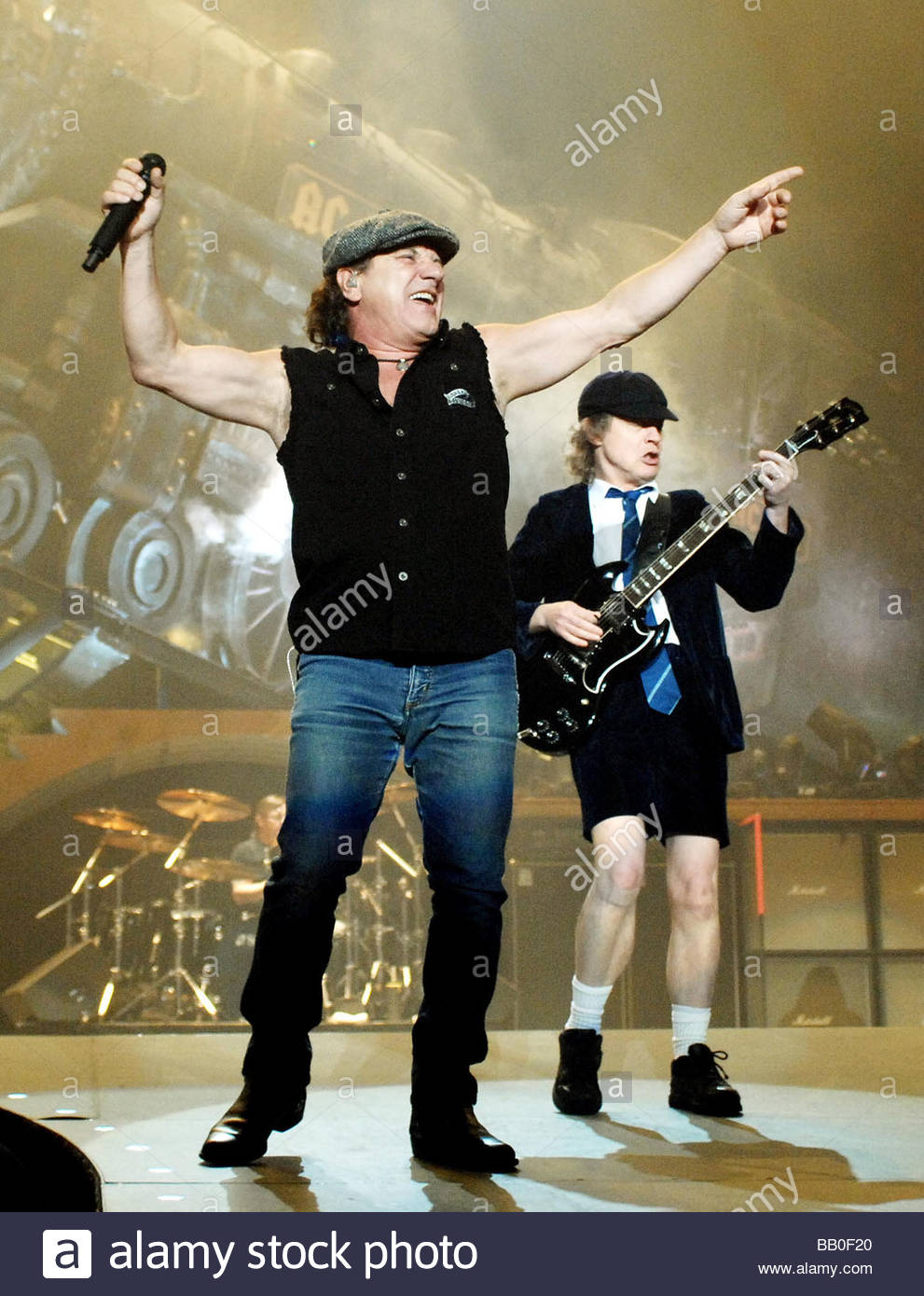 Angus Young And Brian Johnson High Resolution Stock Photography and ...