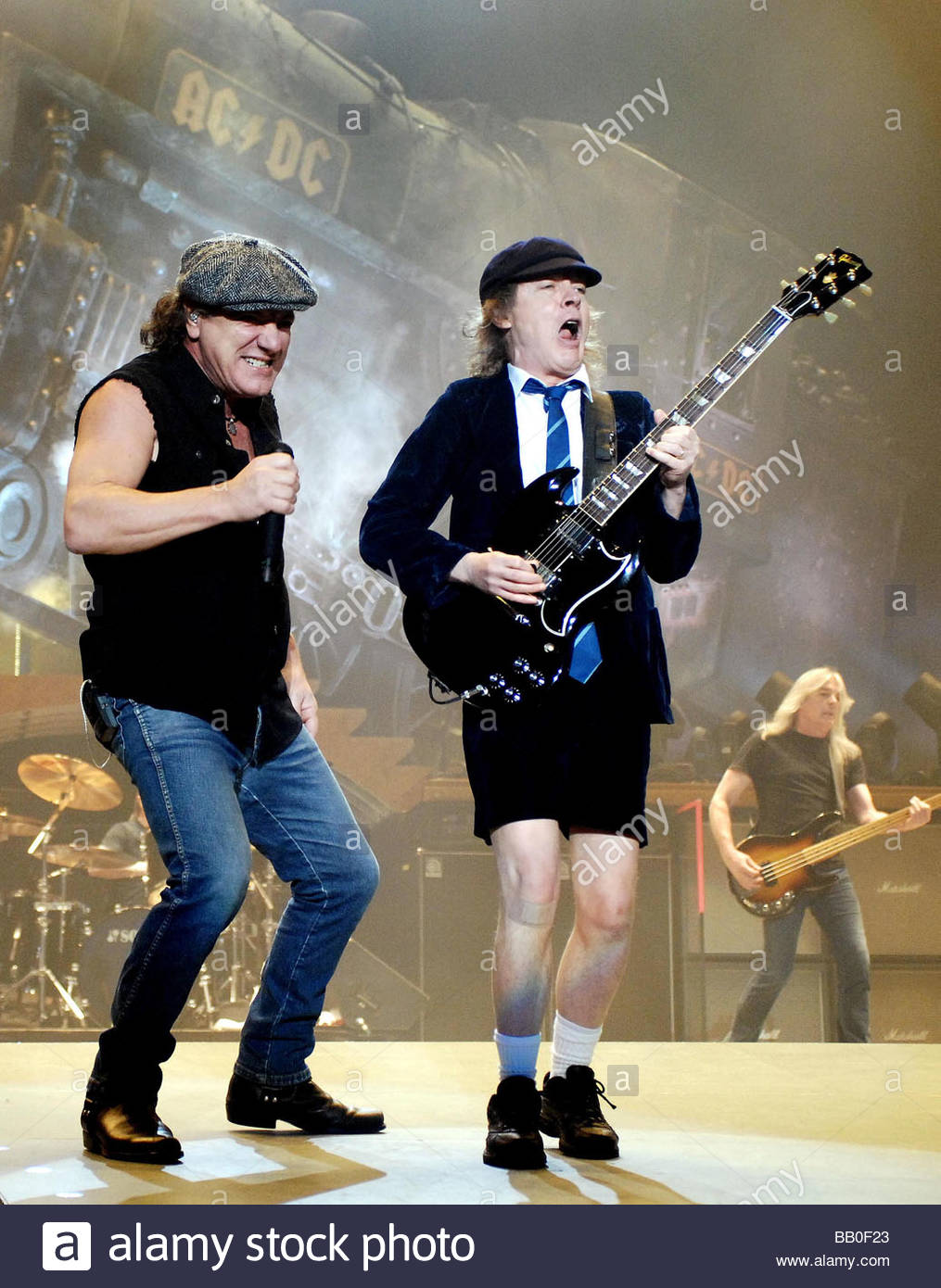 Angus Young And Brian Johnson High Resolution Stock Photography and ...