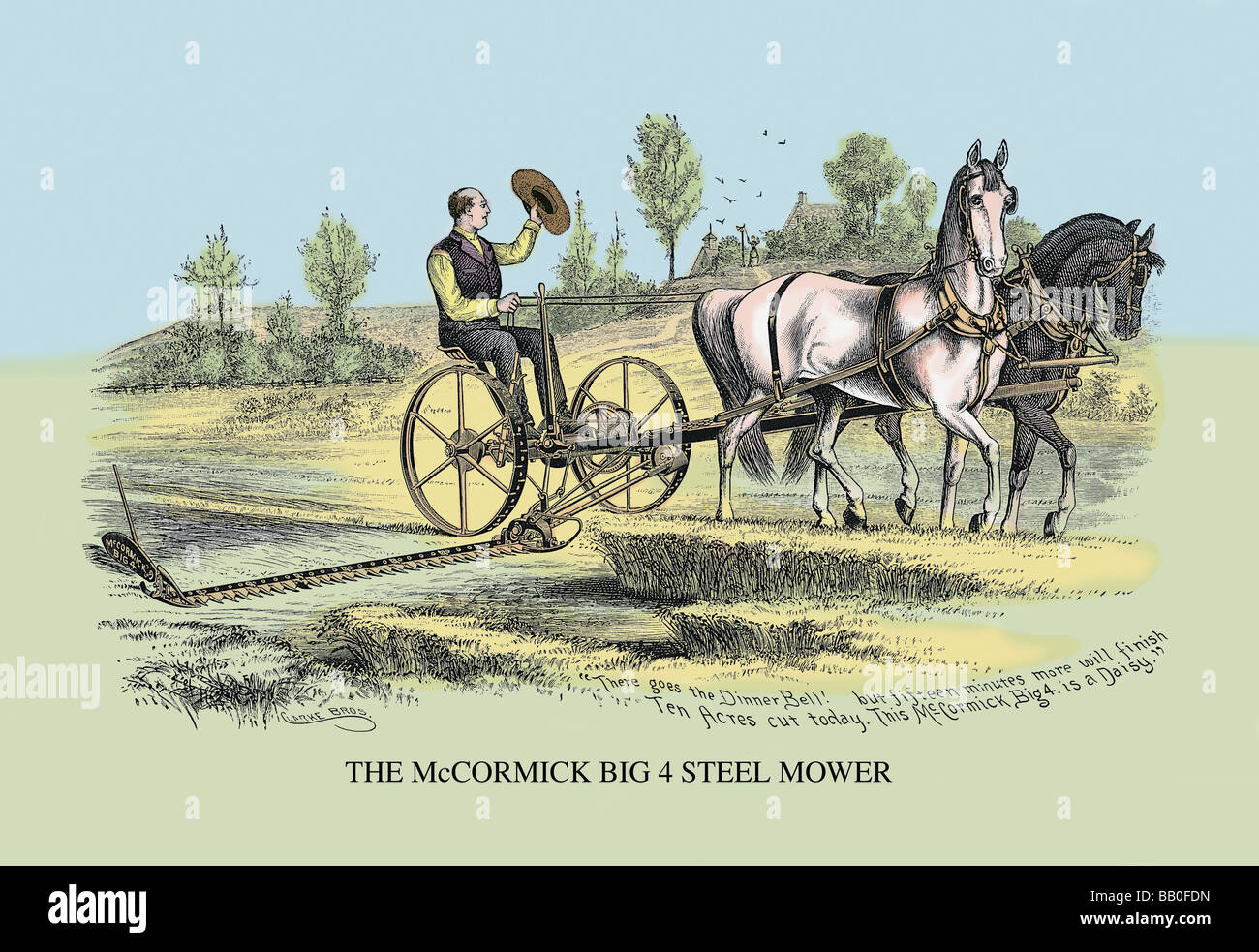 The McCormick Big 4 Steel Mower Stock Photo - Alamy