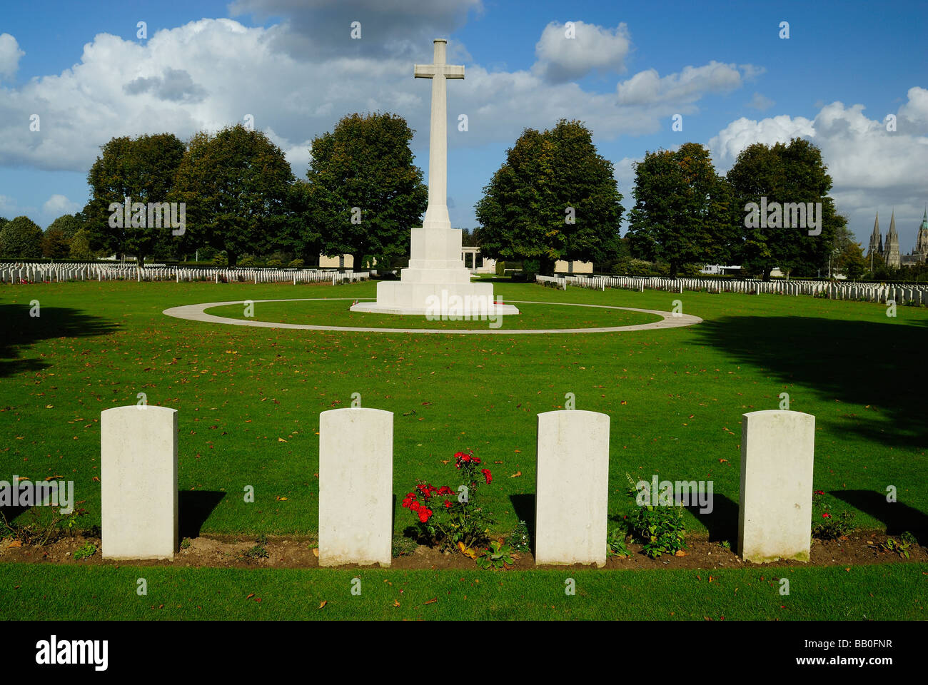 British cemetery of second world war in Bayeux, Normandy Stock Photo ...