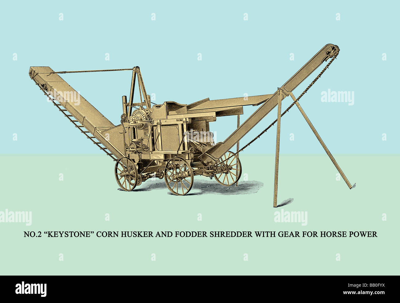 No.2 "Keystone" Corn Husker and Fodder Shredder with Gear for Horse ...