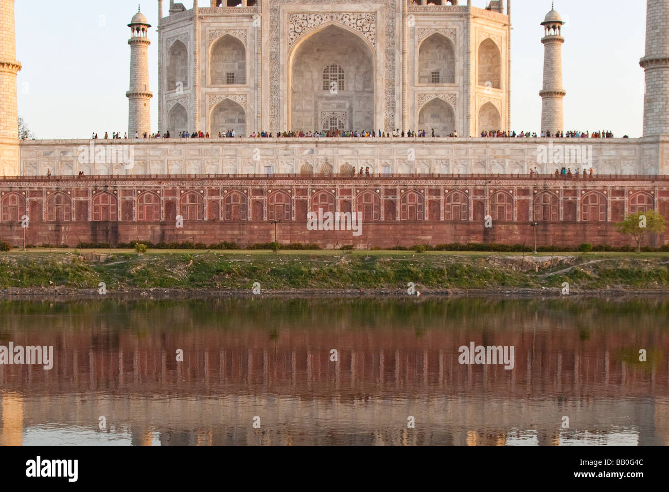 Taj Mahal across the Yamuna River in Agra India Stock Photo - Alamy