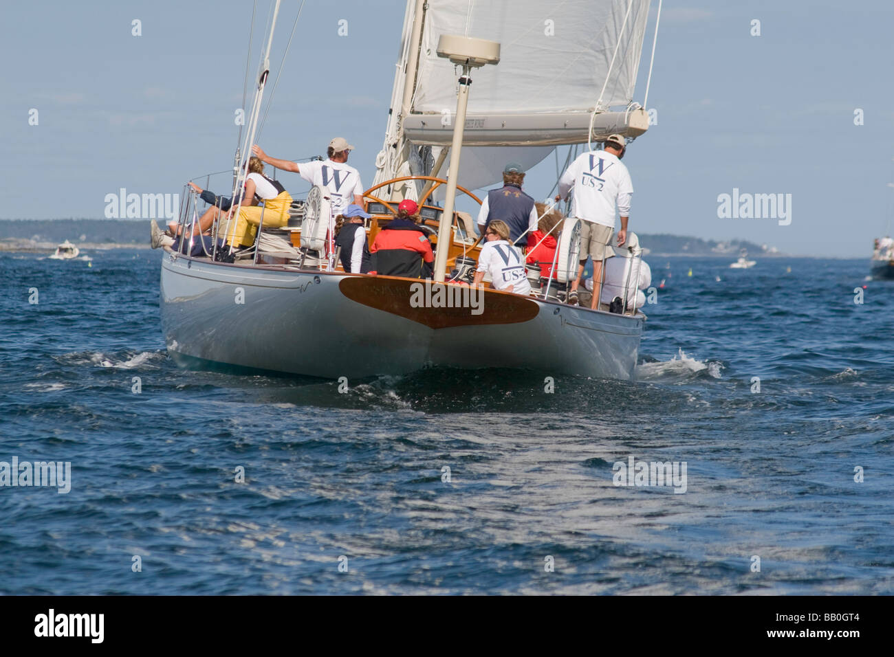 A sailboat with a pretty Stern Stock Photo - Alamy