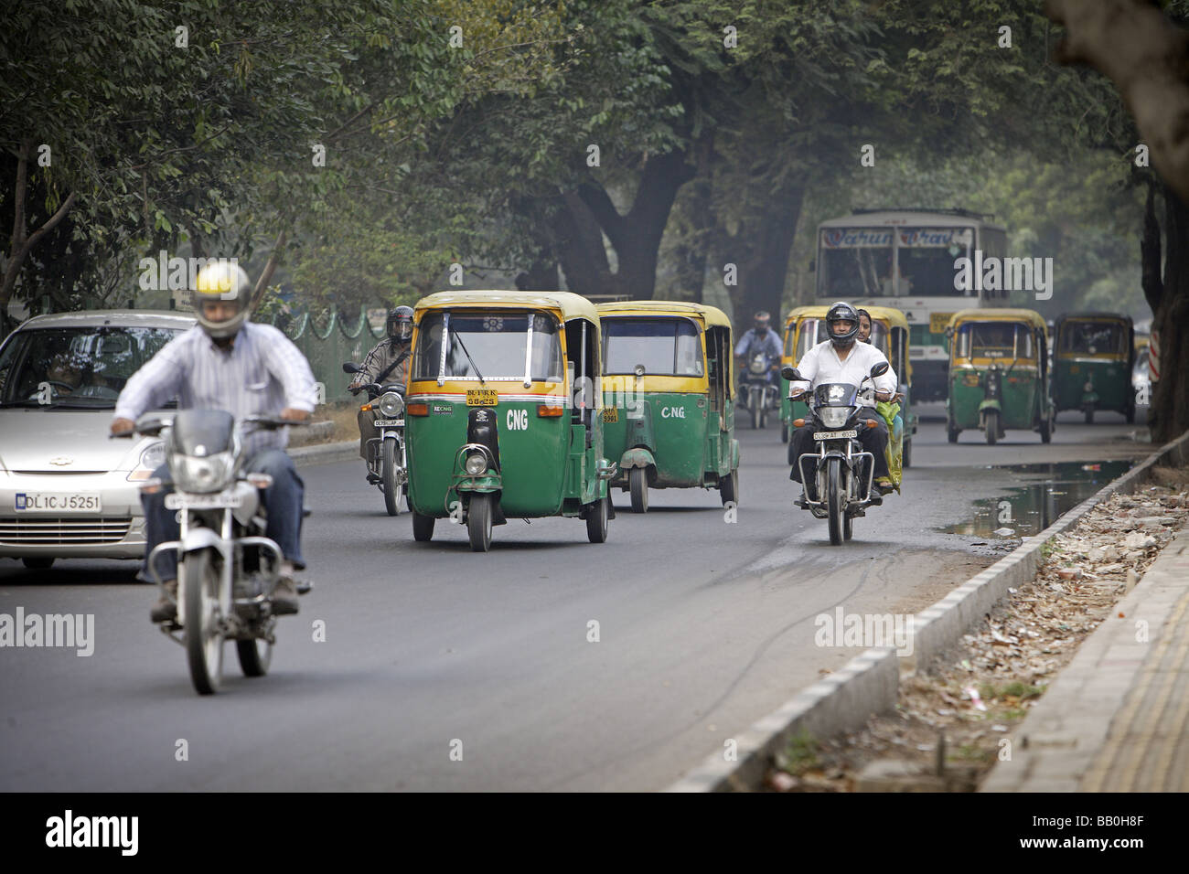 Street scenery New Delhi India Stock Photo - Alamy