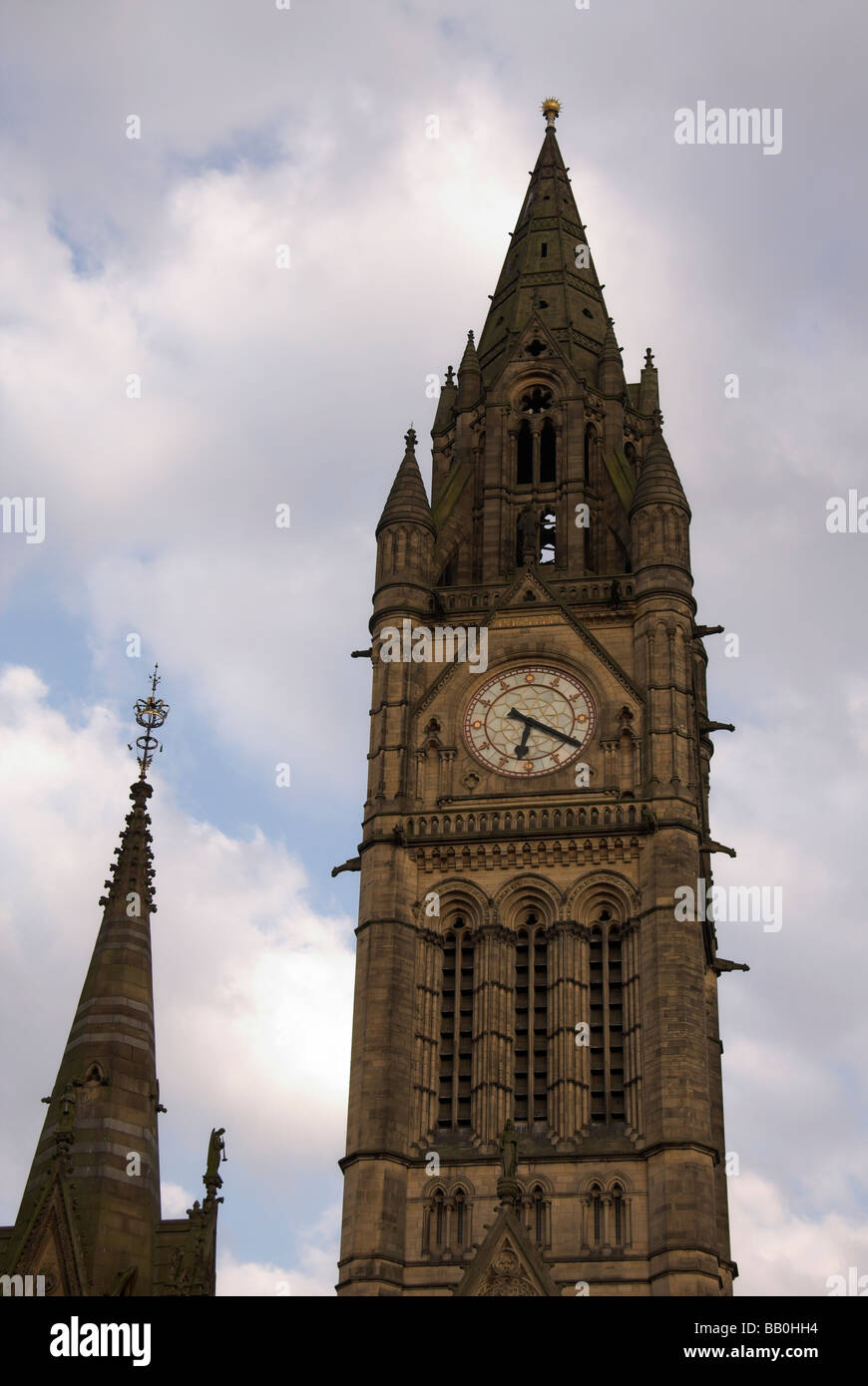 Manchester Town Hall, clock tower, Albert Square, Manchester, UK Stock ...