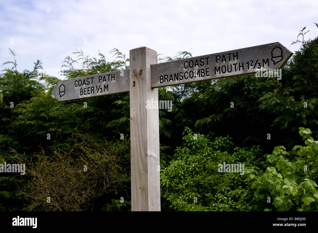 Beer coast path sign hi-res stock photography and images - Alamy