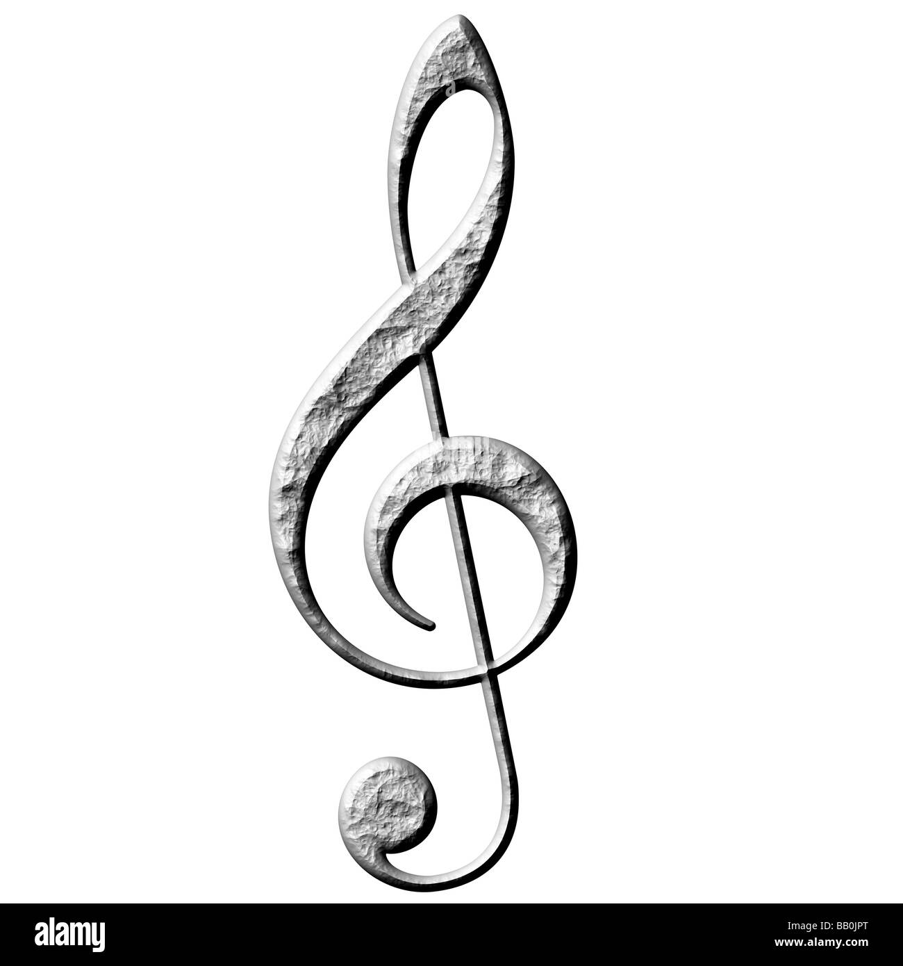 Treble clef Black and White Stock Photos & Images - Alamy