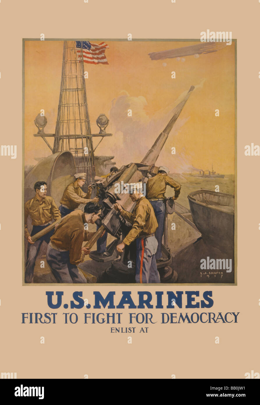 U.S. Marines - First to Fight for Democracy Stock Photo - Alamy