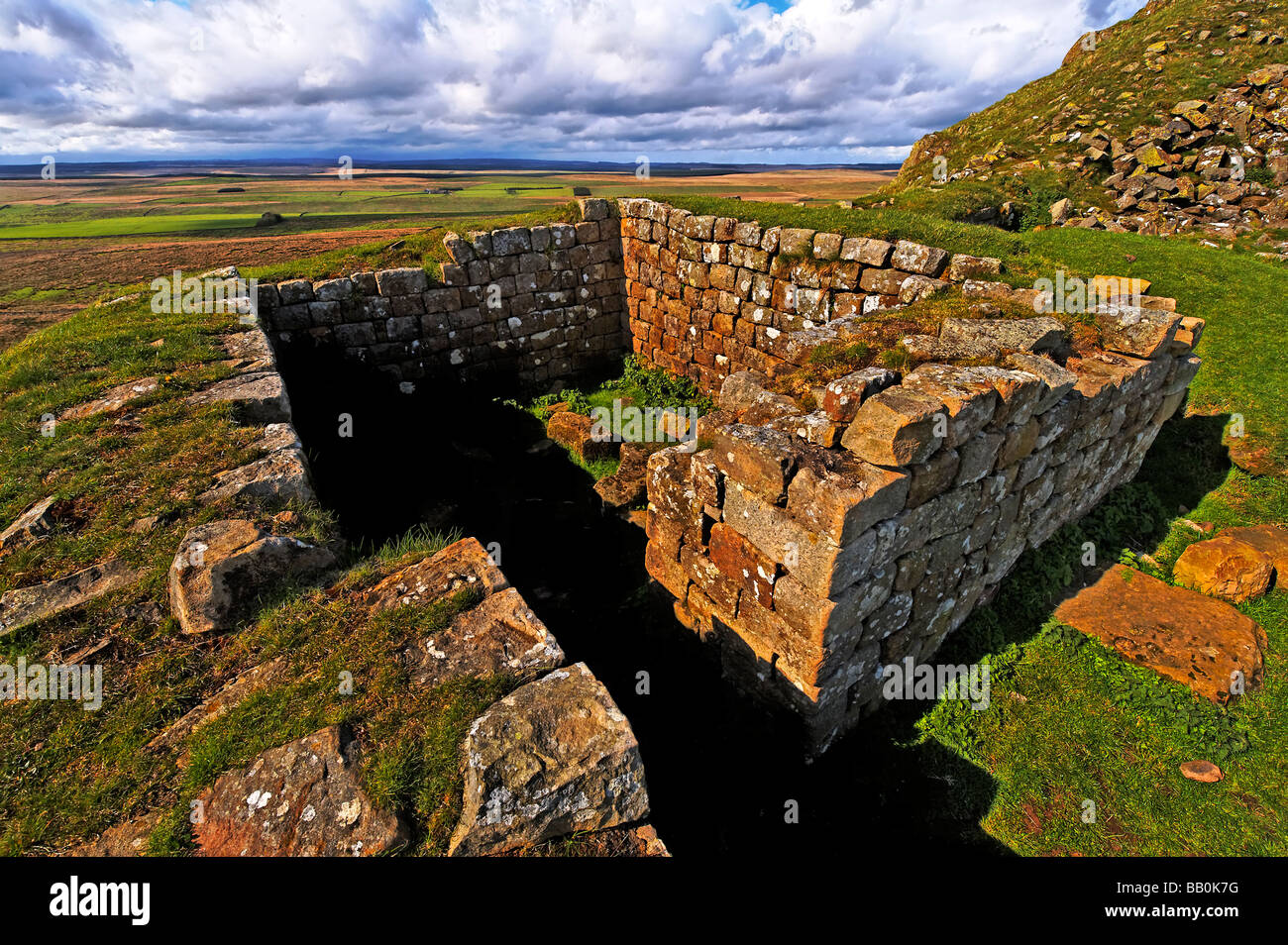 Hadrian's Wall near Walltown, Cumbria Stock Photo - Alamy