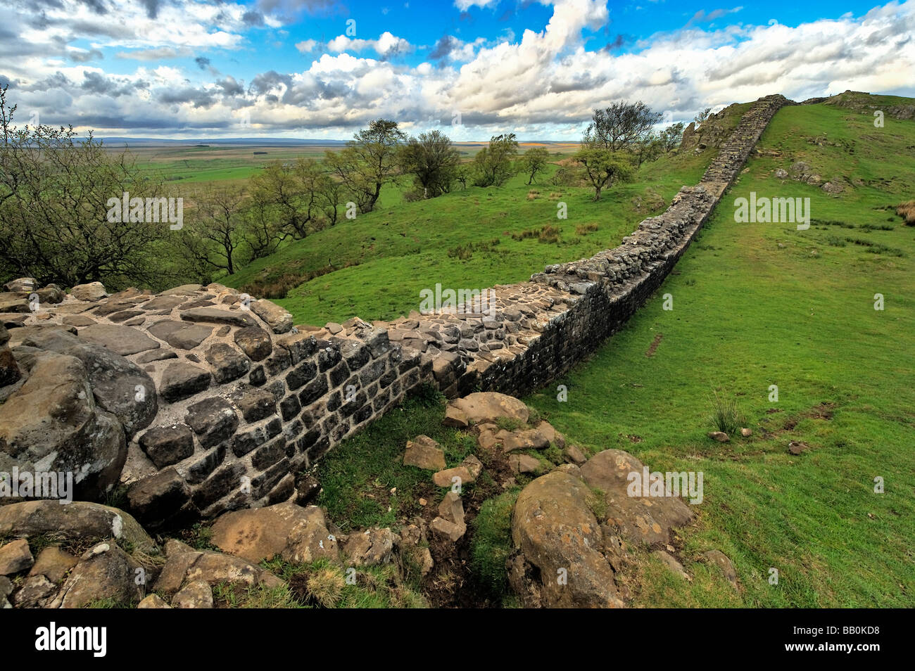 Hadrian's Wall near Walltown, Cumbria Stock Photo - Alamy
