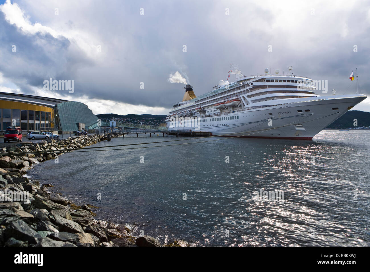 Artemis Cruise Ship in Trondheim Harbor Norway June 2008 Stock Photo ...