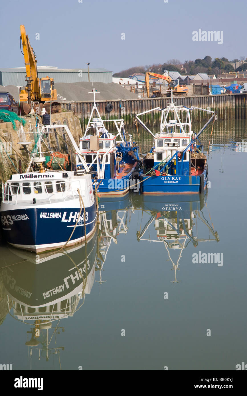 fishing boats in harbour Stock Photo - Alamy
