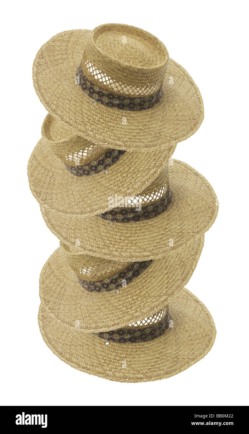 White straw hats Cut Out Stock Images & Pictures - Alamy