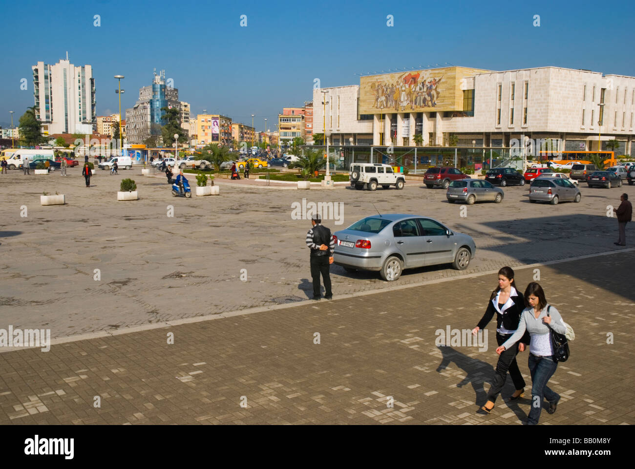 Sheski Skenderbej square in Tirana Albania Europe Stock Photo - Alamy