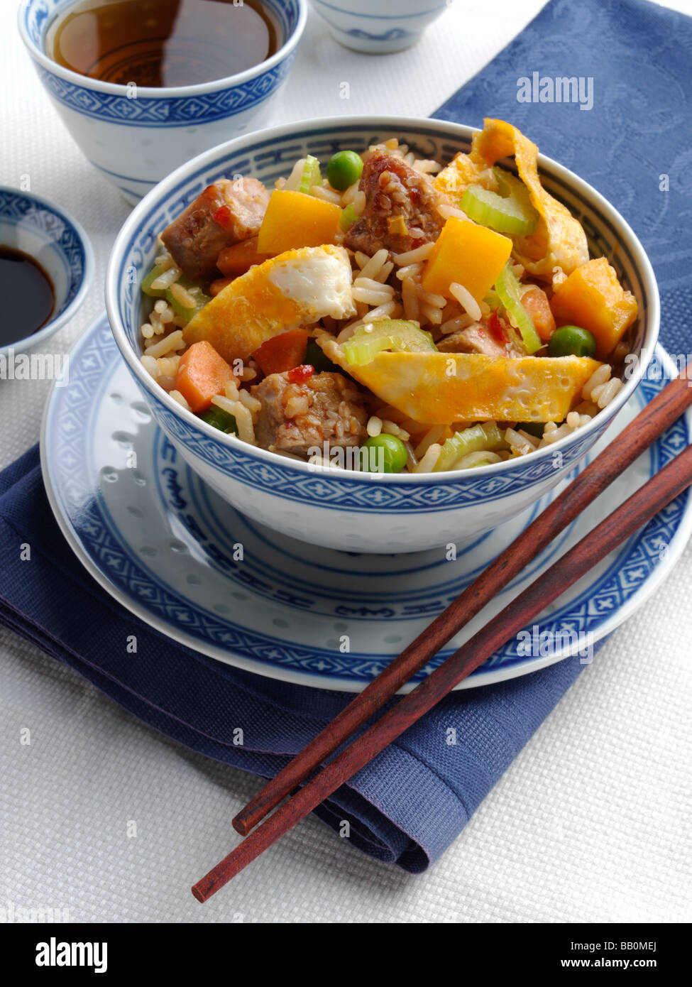 Pork fried rice Stock Photo - Alamy