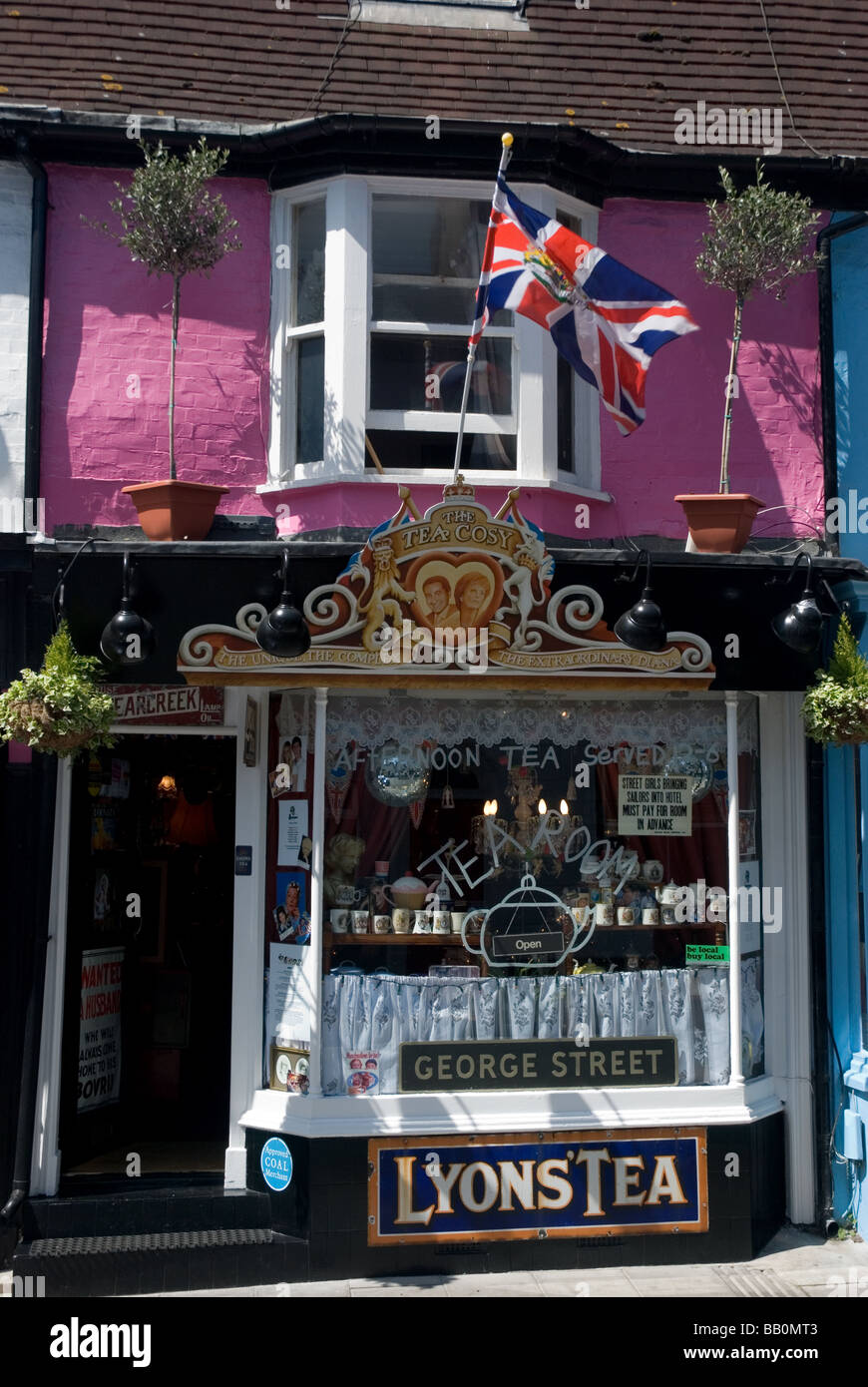 A tea room in George street, Brighton, East Sussex, England, UK Stock ...