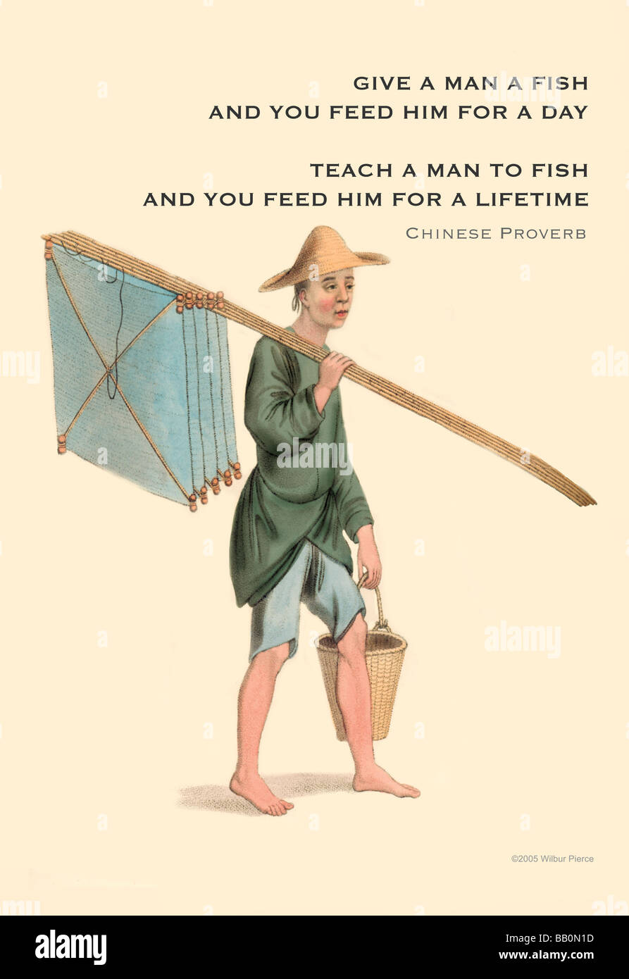 Give a man a fish… Stock Photo - Alamy