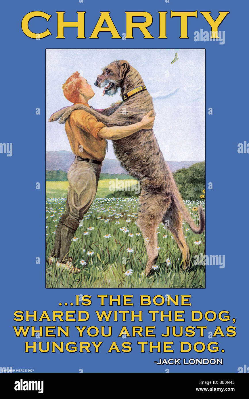 Charity: A Bone to the Dog Stock Photo - Alamy