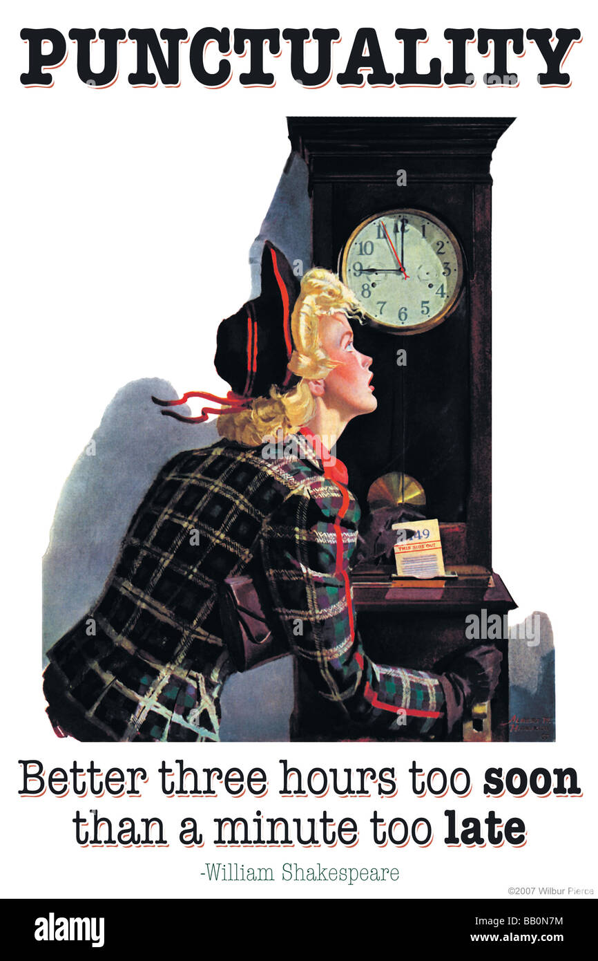 Better three hours too soon Stock Photo - Alamy