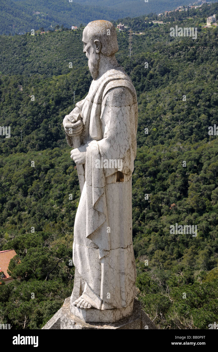Statue at the Temple del Sagrat Cor in Barcelona Spain Stock Photo - Alamy